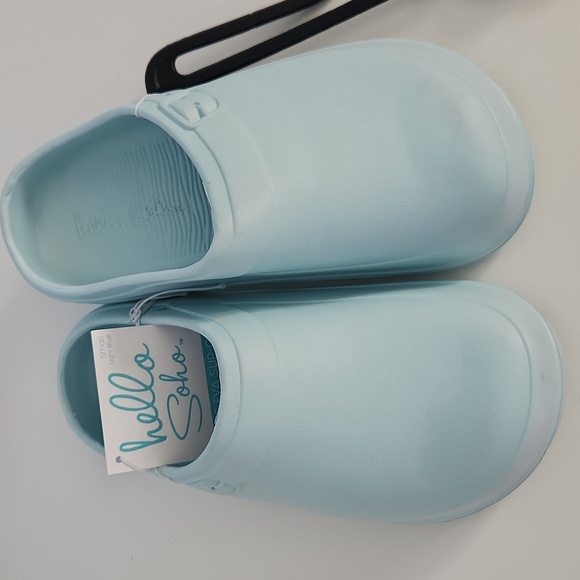 hello soho | Shoes | Pale Turquoise Blue Plastic Shoes | Poshmark